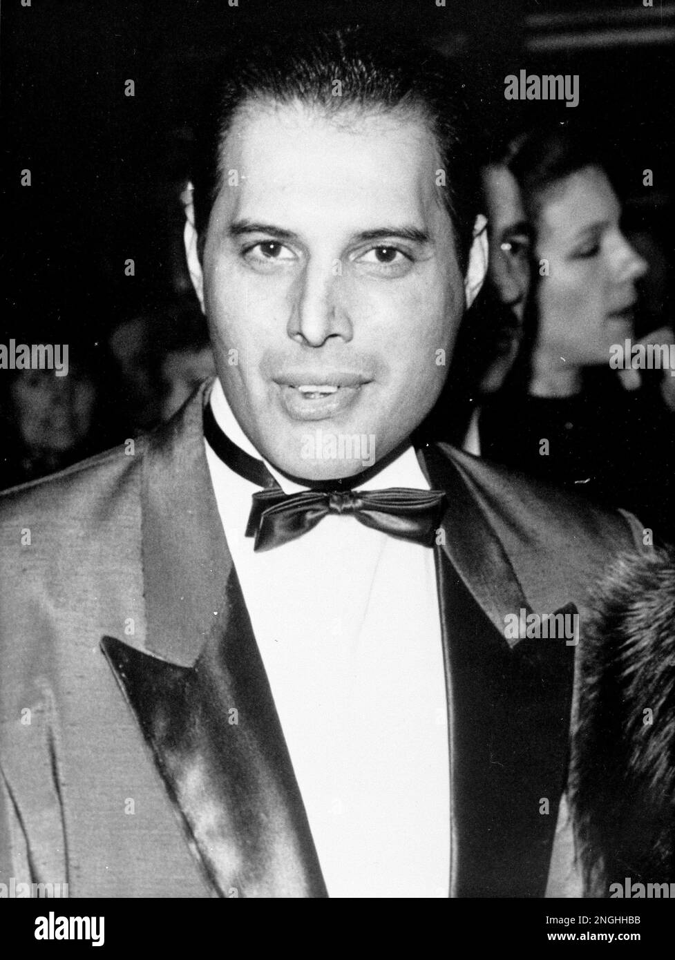 Freddie Mercury, 41, lead singer of the British rock band Queen, is ...