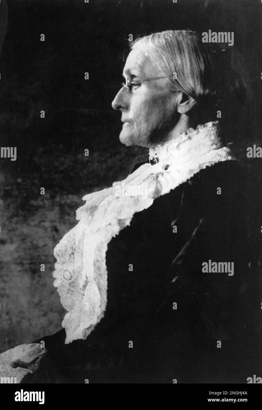 Social reformer and women's suffrage movement leader Susan B. Anthony ...