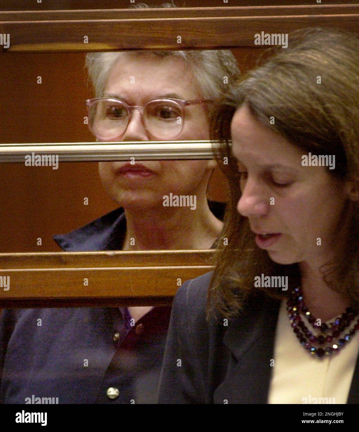 Convicted murderer Sante Kimes, left, stands with Elie Miller ...