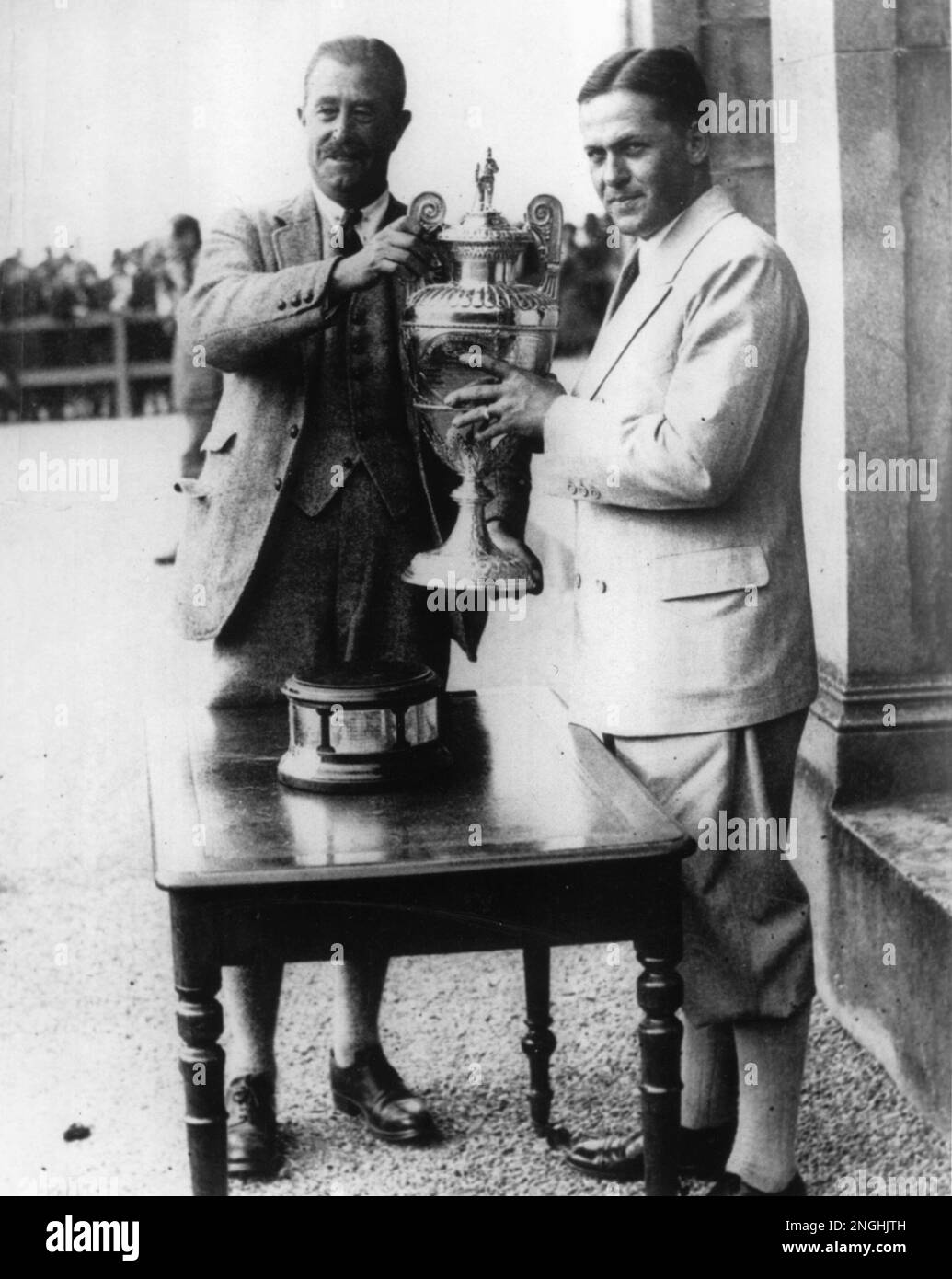 P.G.M. Skene, left, captain of the Royal and Ancient Club, presents ...