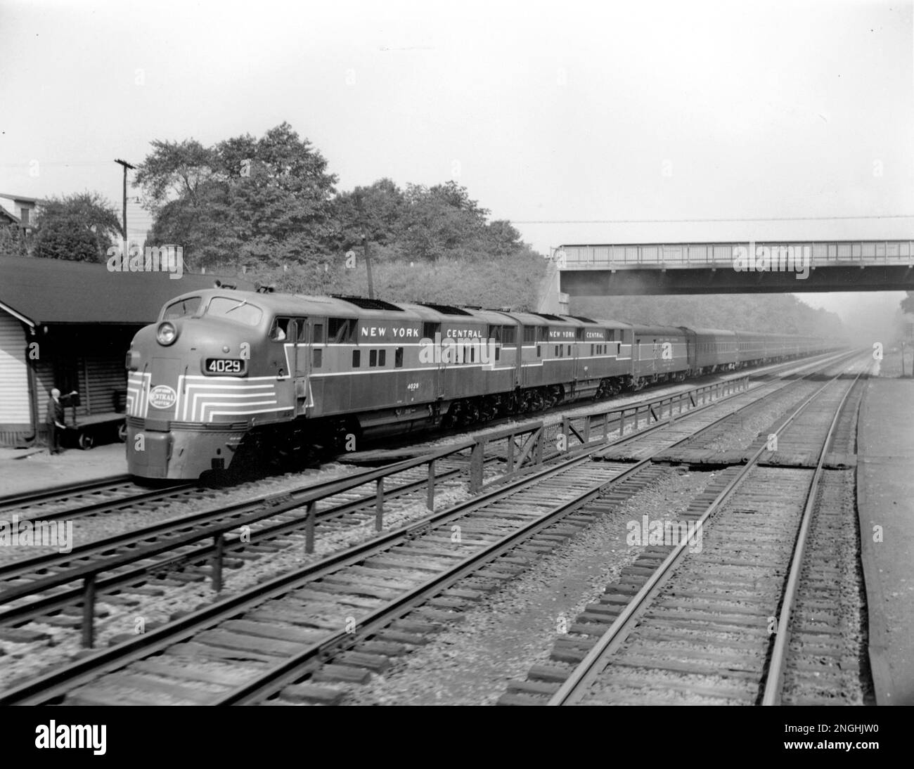 The new Twentieth Century Limited is shown on a press run between ...