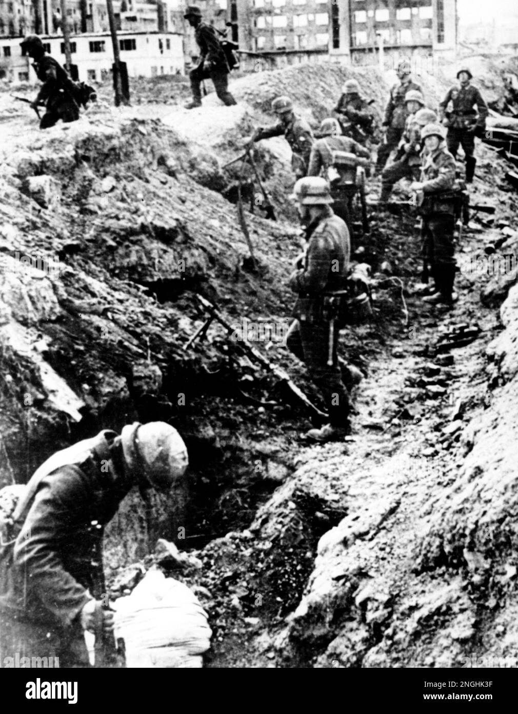 Soldiers from the German Army are stationed in Stalingrad, Russia on ...
