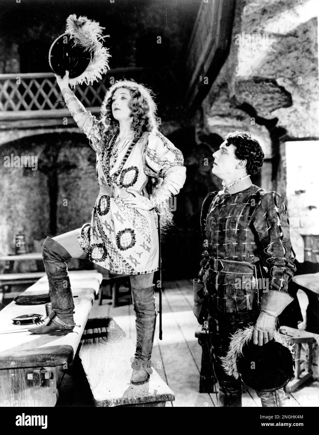 Marion Davis, as Princess Mary Tudor, and her co-star Forrest Stanley ...