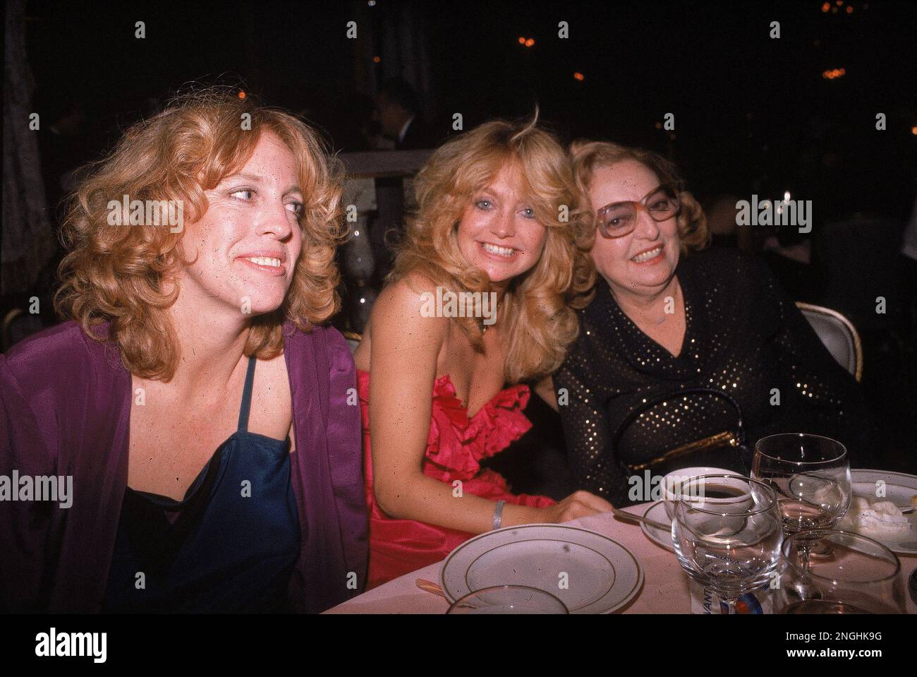 Actress Goldie Hawn poses with her mother Laura Hawn, right, and sister ...