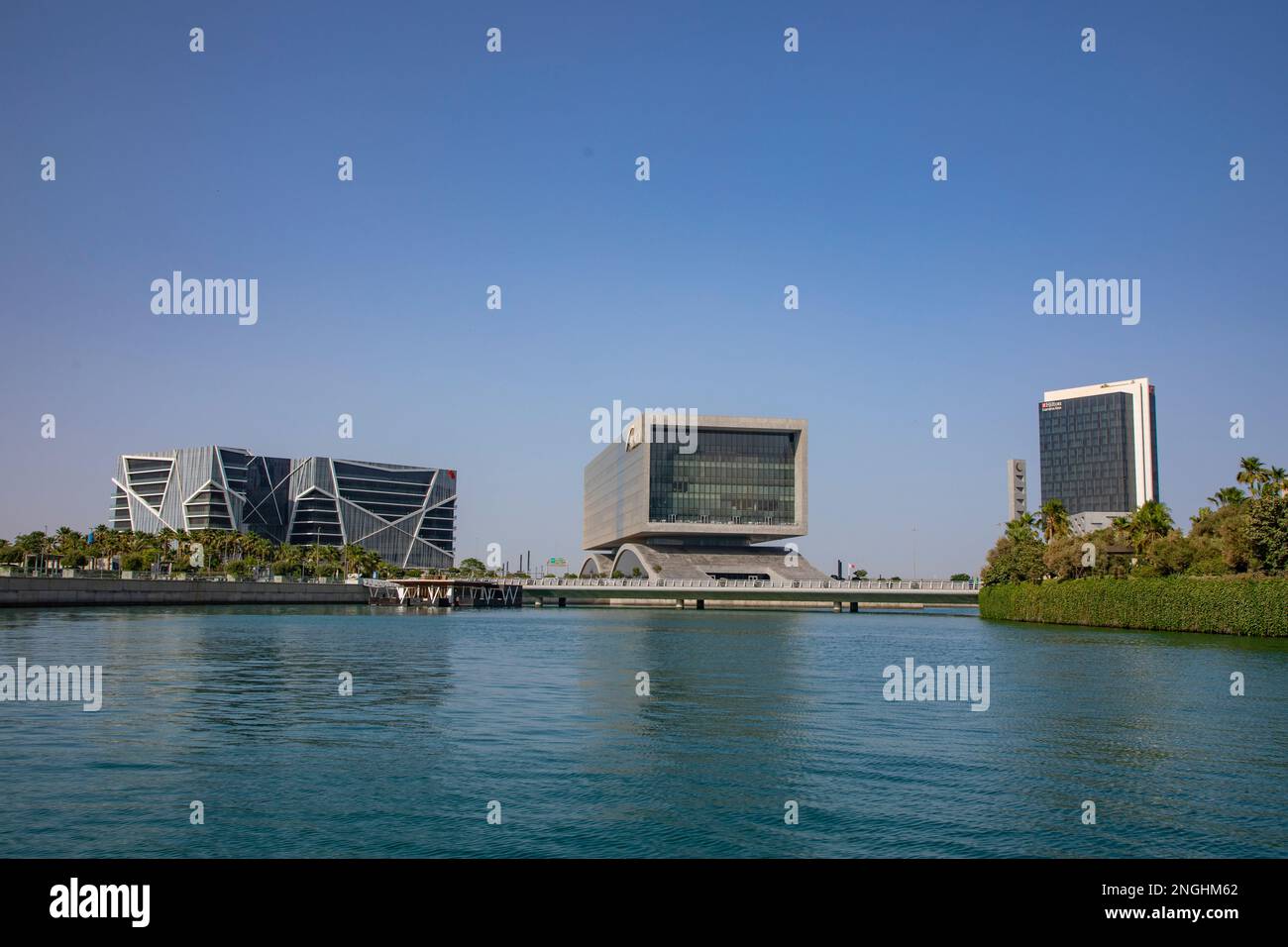 Skyline of Manama from the Persian Gulf. The Kingdom of Bahrain Stock ...