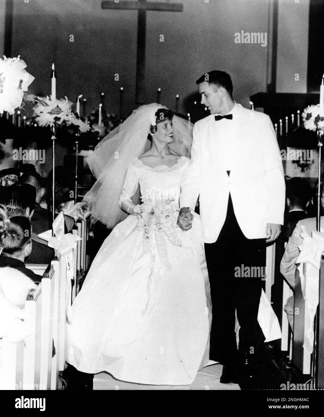 Jerry Lucas, Ohio State basketball star, and his bride, former Treva ...