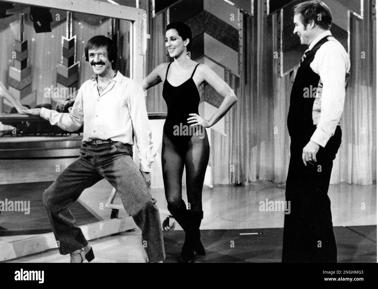 Sonny Bono, left, and his ex-wife, Cher clown before Mike Douglas ...