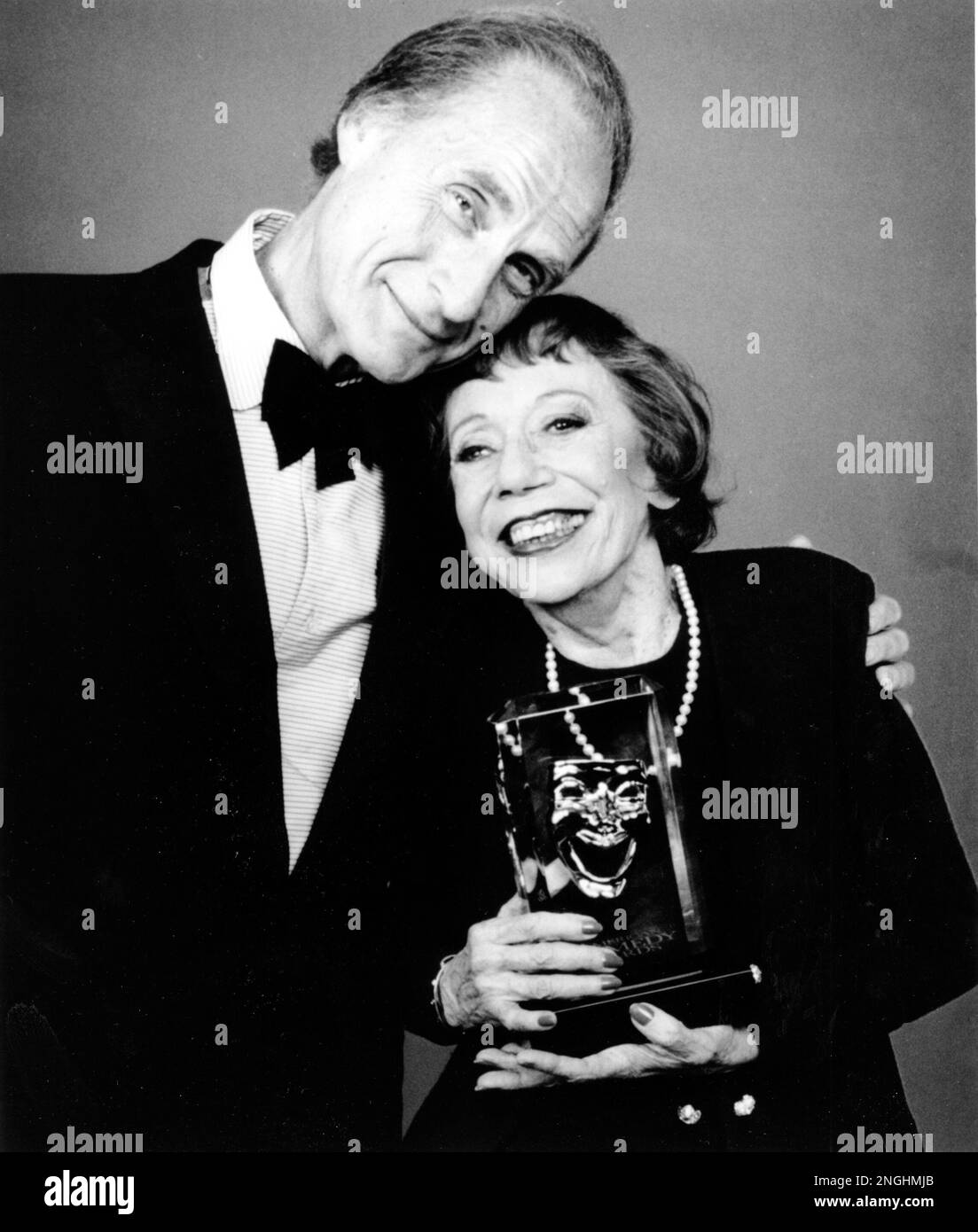 Imogene Coca, right, and Sid Caesar pose together after Coca won the ...