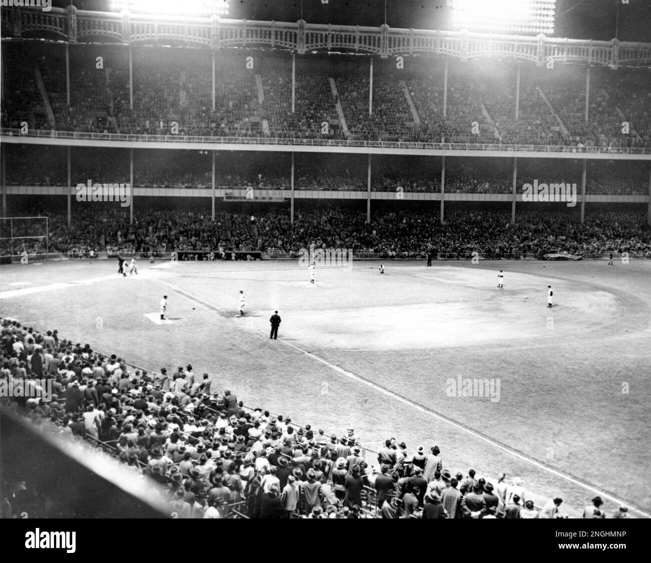 This general view shows Yankee Stadium as 49,917 fans watch the New ...