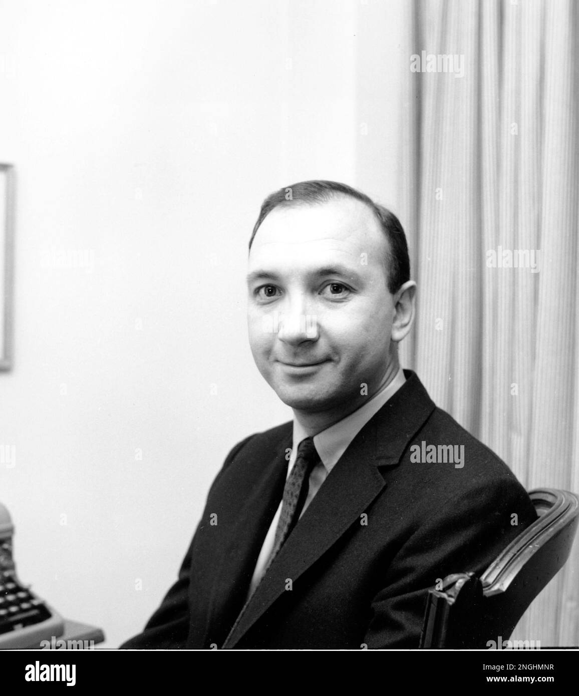 American playwright Neil Simon, 37, is photographed in front of his ...