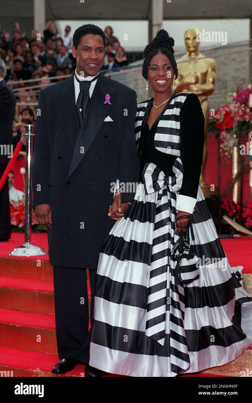 Actor Denzel Washington and his wife, Pauletta, pose at the 65th Annual ...