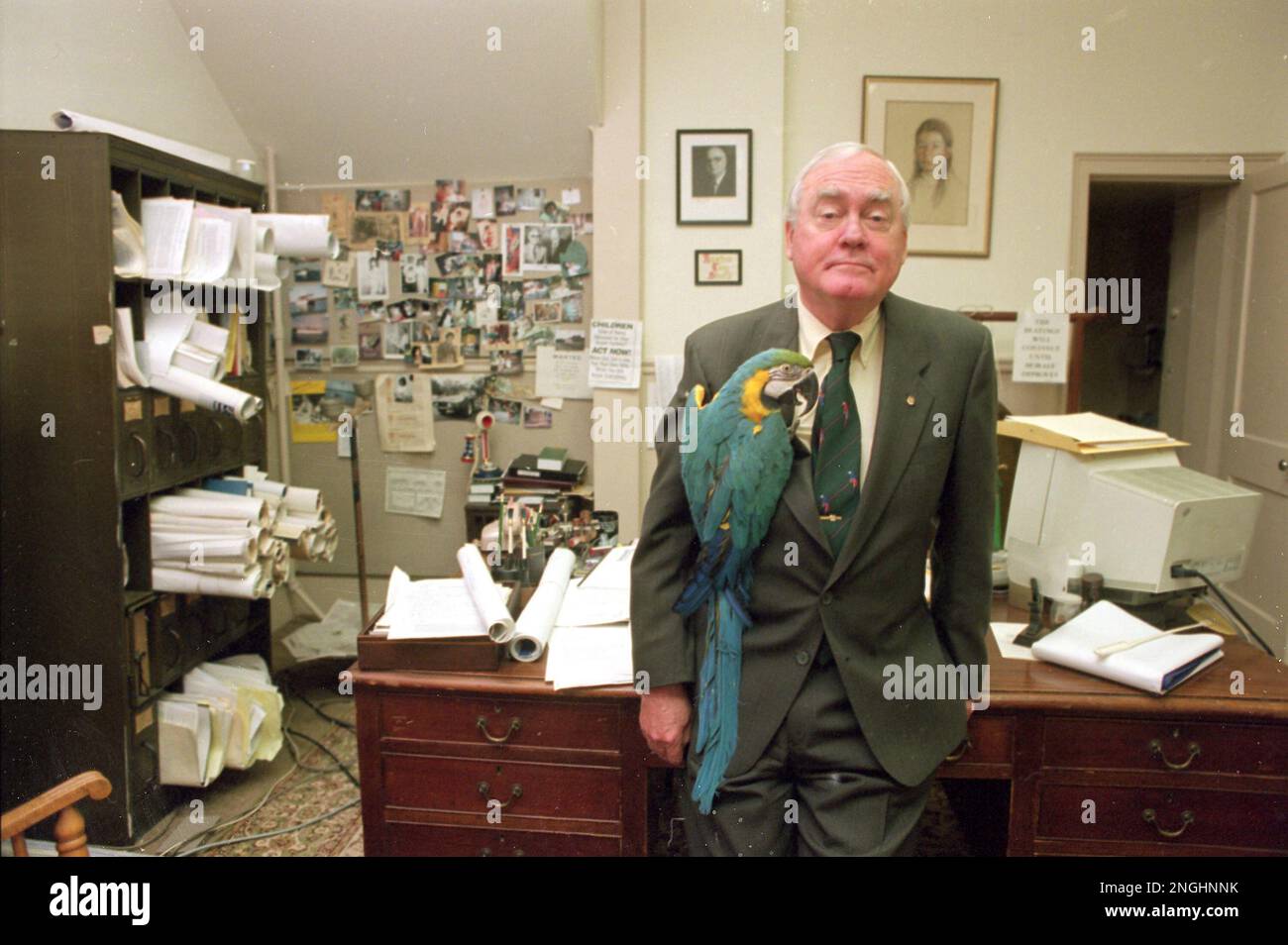 Taylor Burke Jr., chairman of Burke & Herbert Bank and Trust Co., poses ...