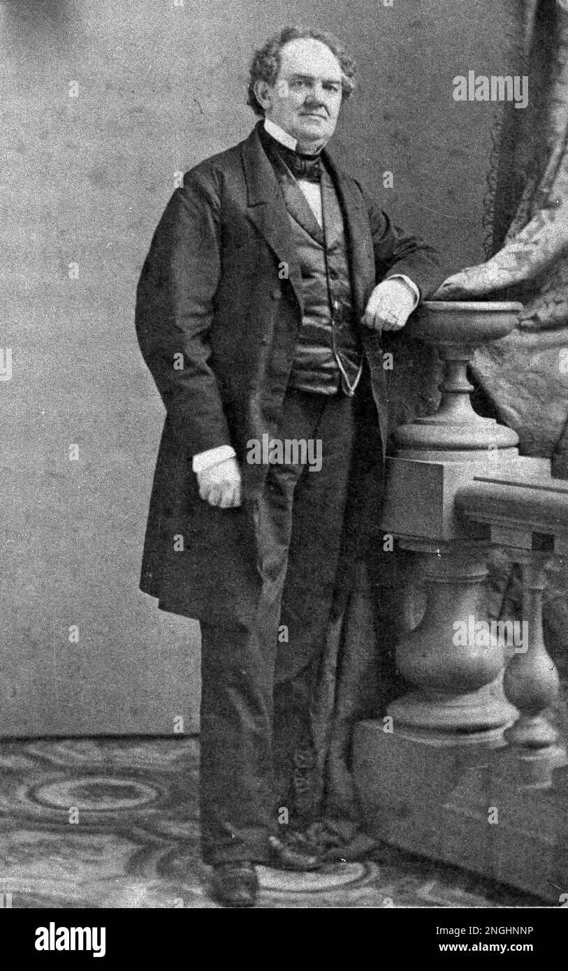 American showman P.T. Barnum is shown in 1882 at an unknown location ...