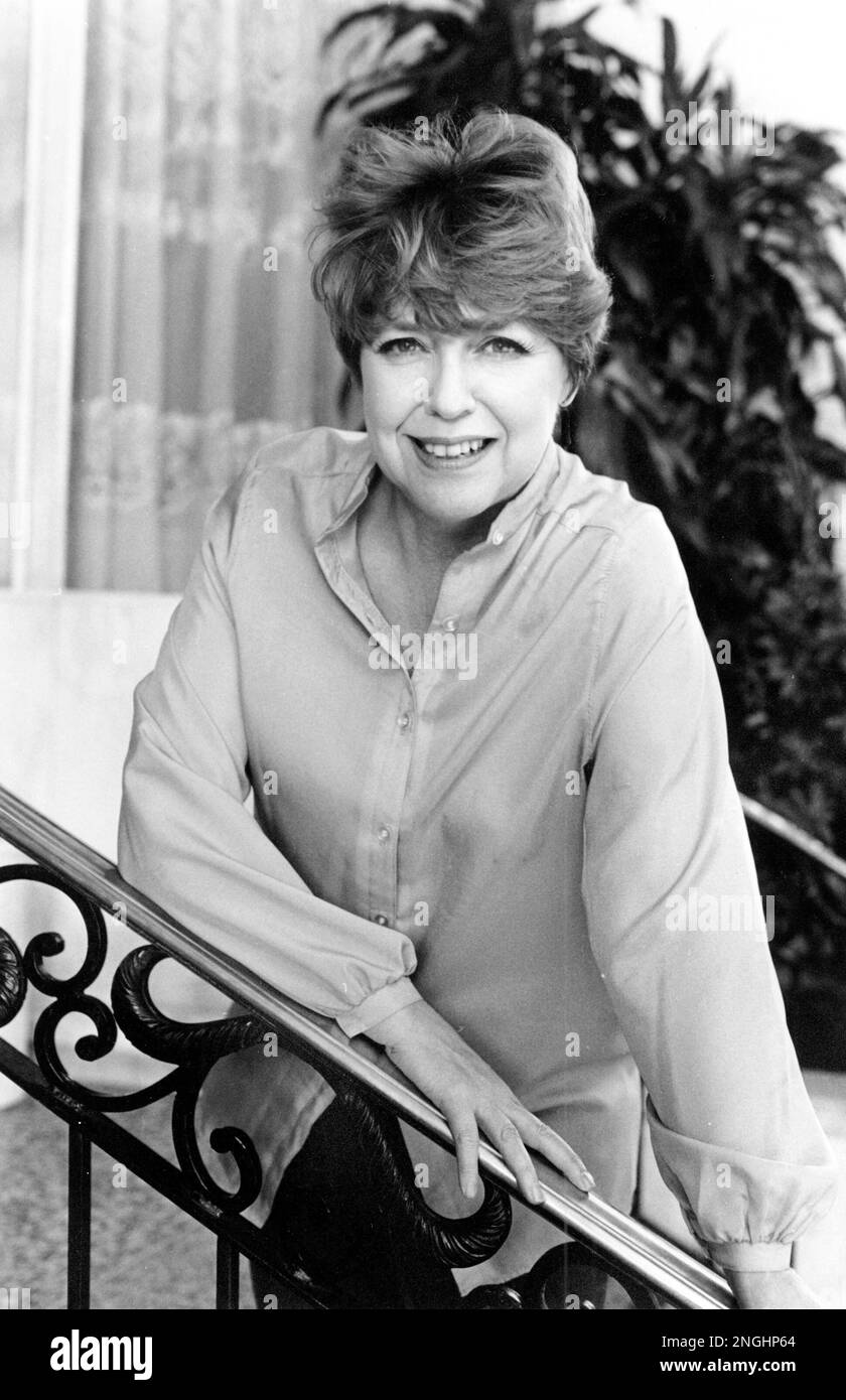 Stage and movie actress Dorothy Loudon poses during an interview at the ...