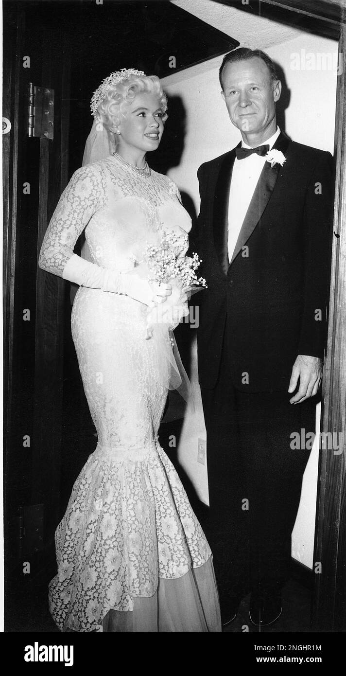 Actress Jayne Mansfield is shown with her father, Harry L. Peers of ...