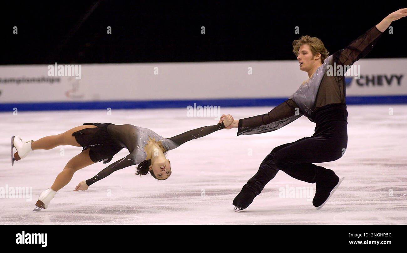USA's Kyoko Ina and John Zimmerman perform in the Pairs Short program ...