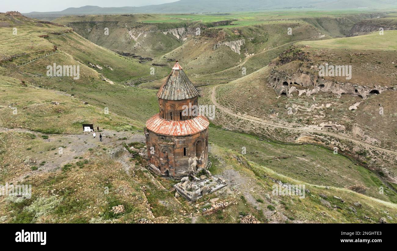 Ancient City of Ani. Abughamrents Church was built in 980 by Prince ...