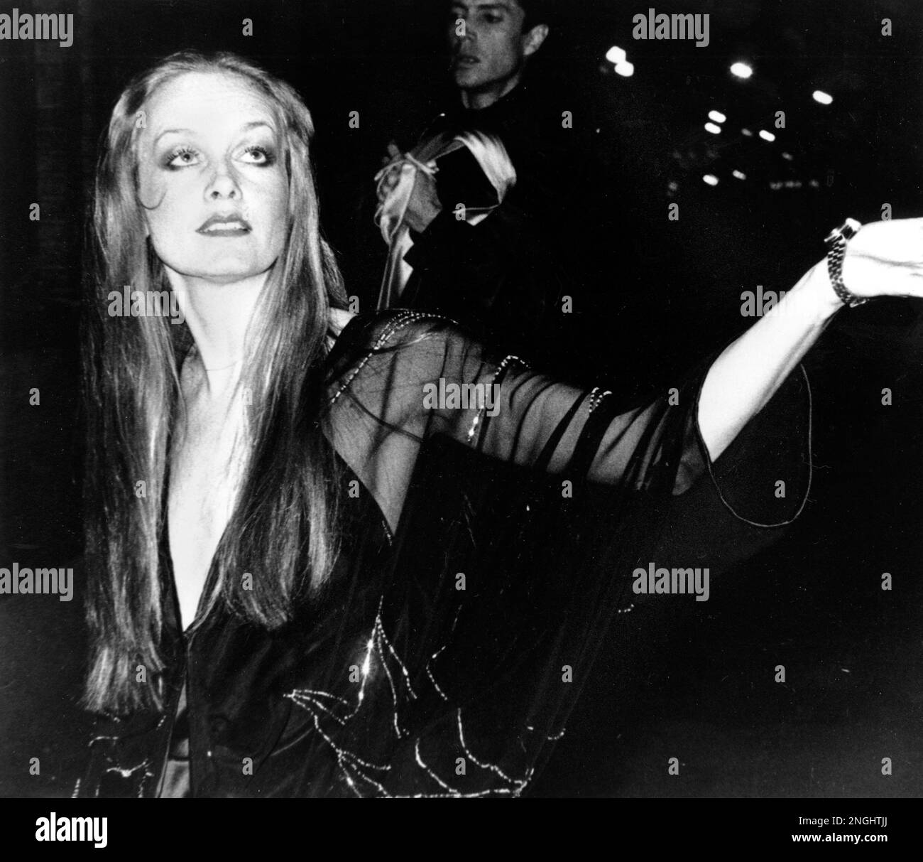 British model-turned-actress Twiggy briefly leaves the Roxy Roller Rink ...