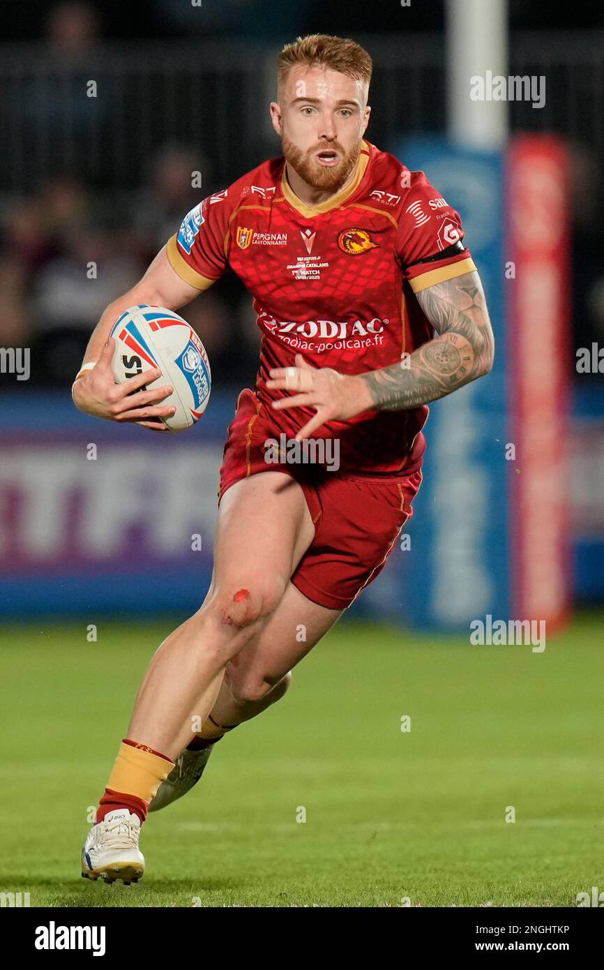 Adam Keighran #3 of Catalans Dragons during the Betfred Super League ...