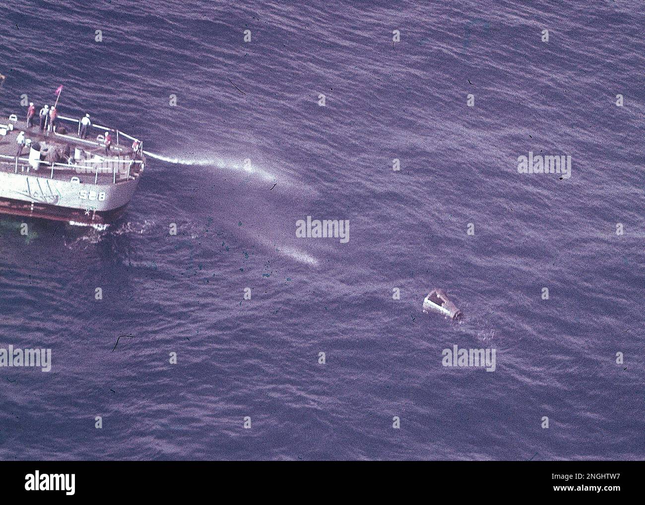 This is an aerial view of the Gemini 8 spacecraft, with astronauts Neil ...