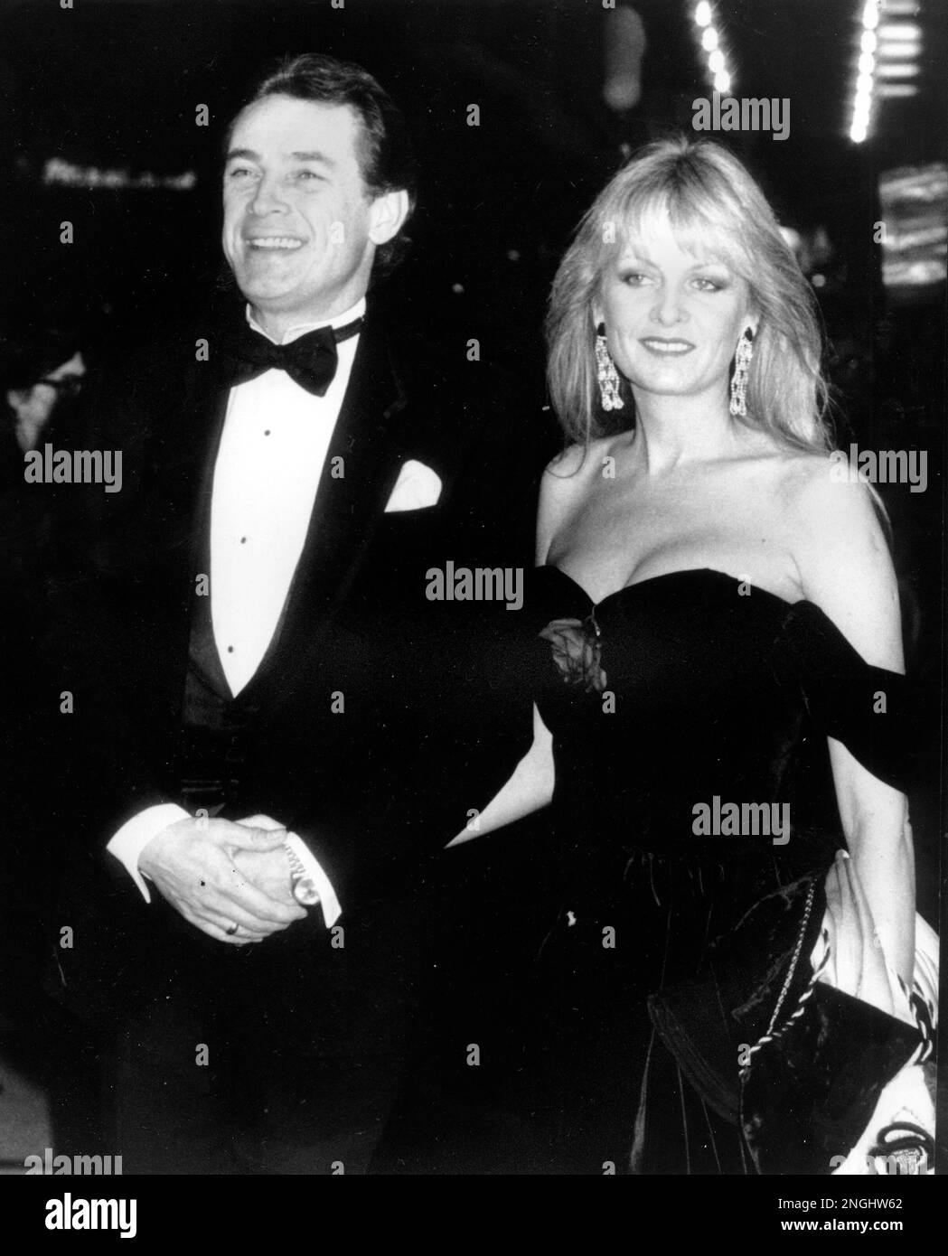 Twiggy, 38, actress and former model, is shown with British actor and ...