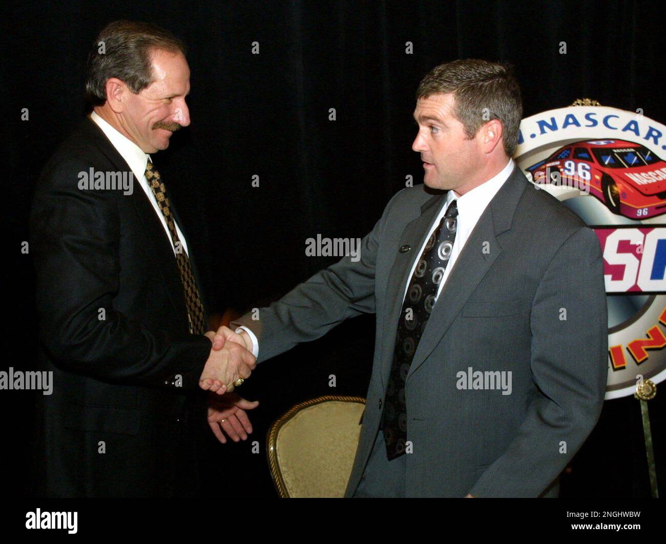 Seven-time NASCAR Winston Cup Series Champion Dale Earnhardt, left ...