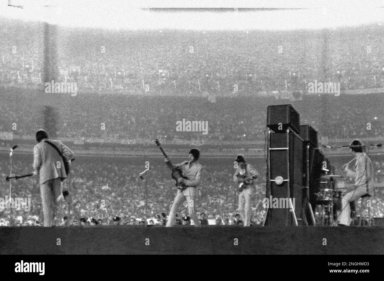 The Beatles, Liverpool's best known group, perform at New York's Shea ...