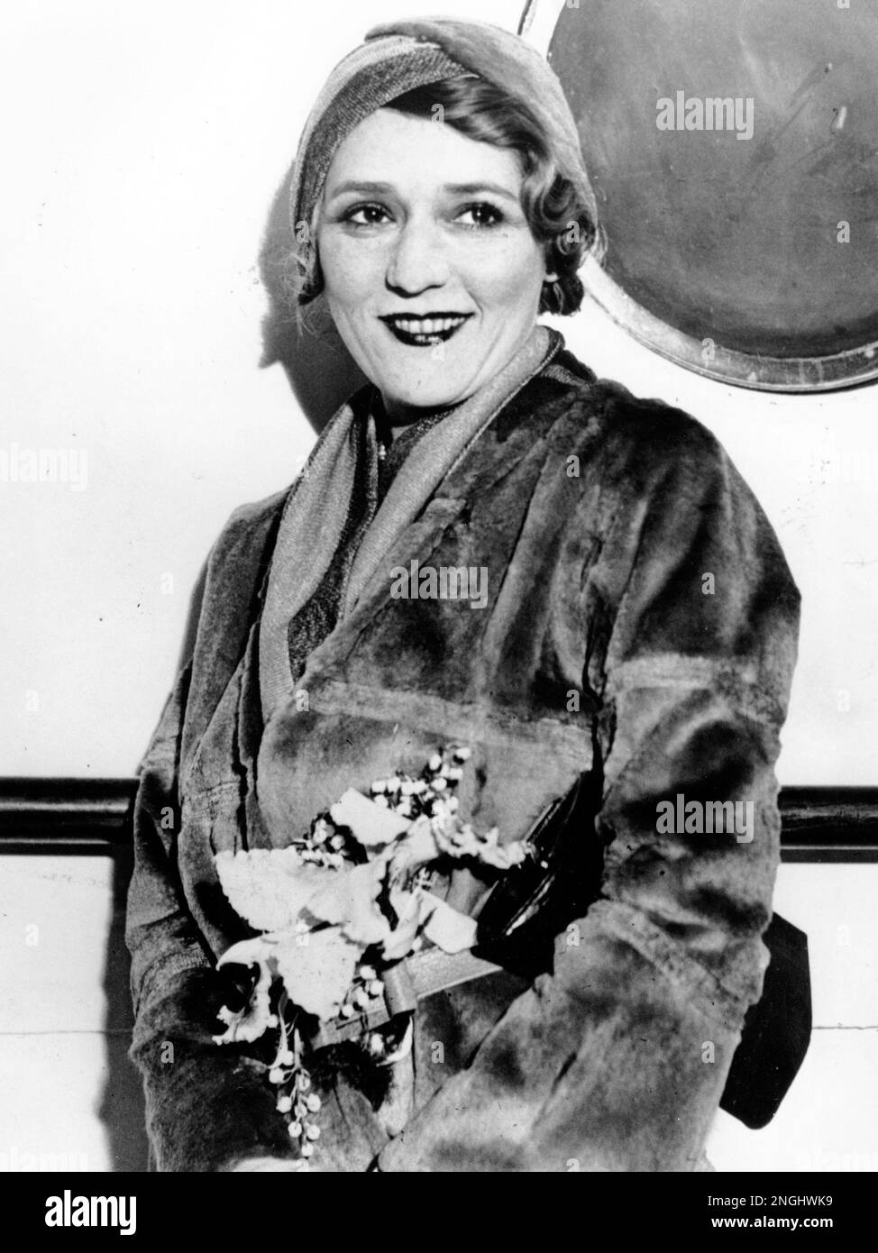 Actress Mary Pickford is photographed aboard a ship in New York City ...