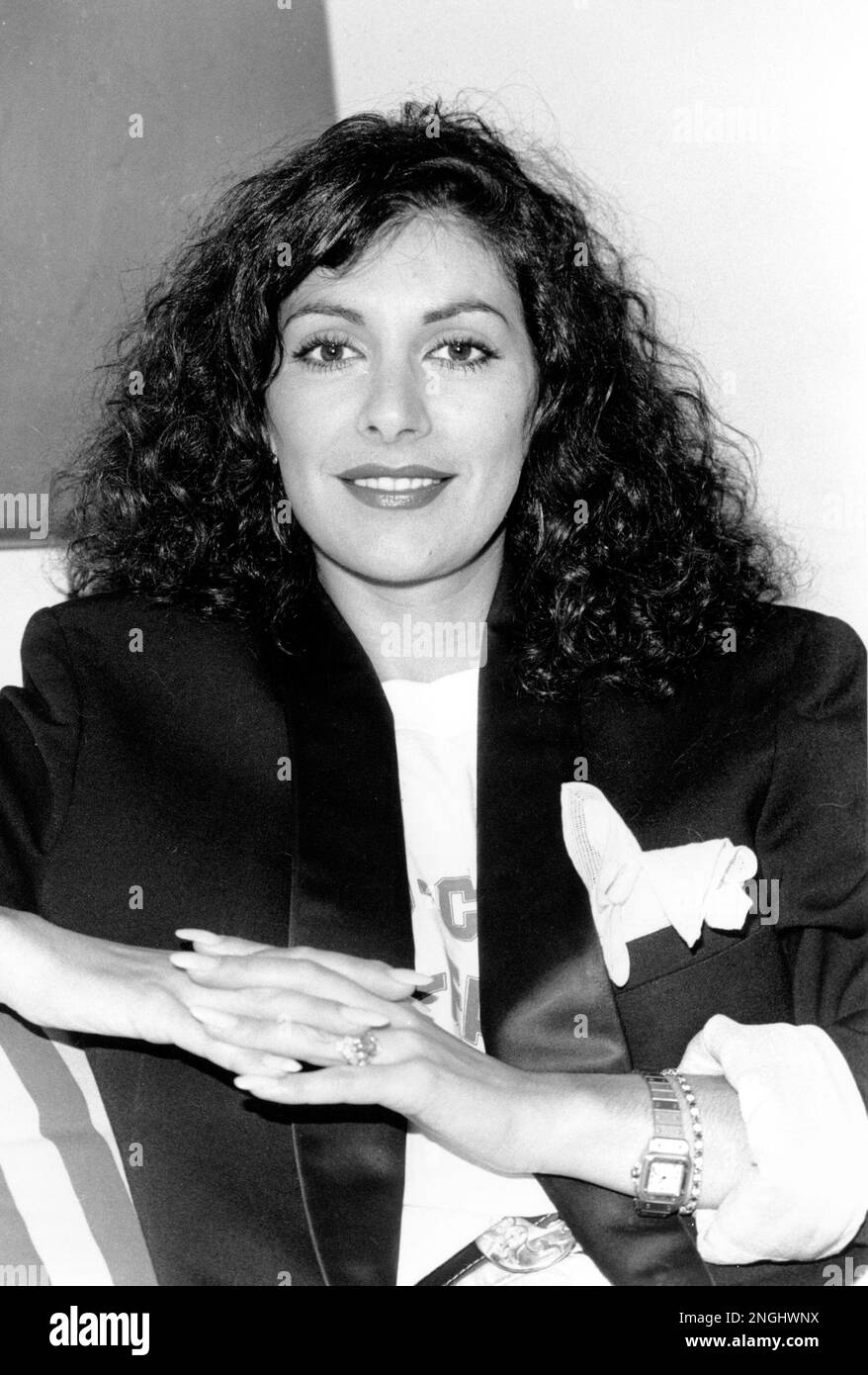 Actress Marina Sirtis poses in Los Angeles, Ca., on Dec. 4, 1989. (AP Photo/Nick Ut Stock Photo ...