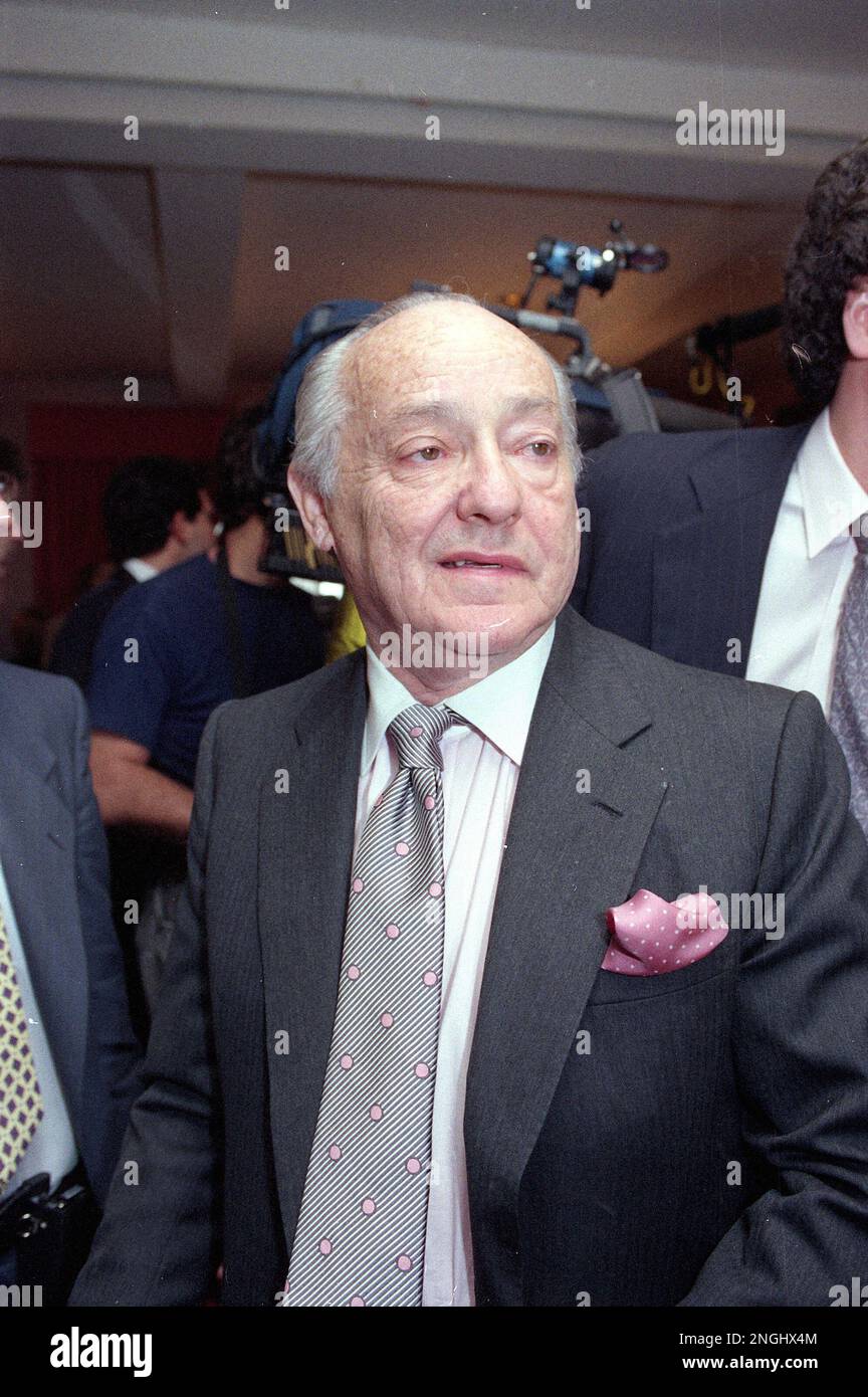 Broadway producer James M. Nederlander is seen in New York City on May ...
