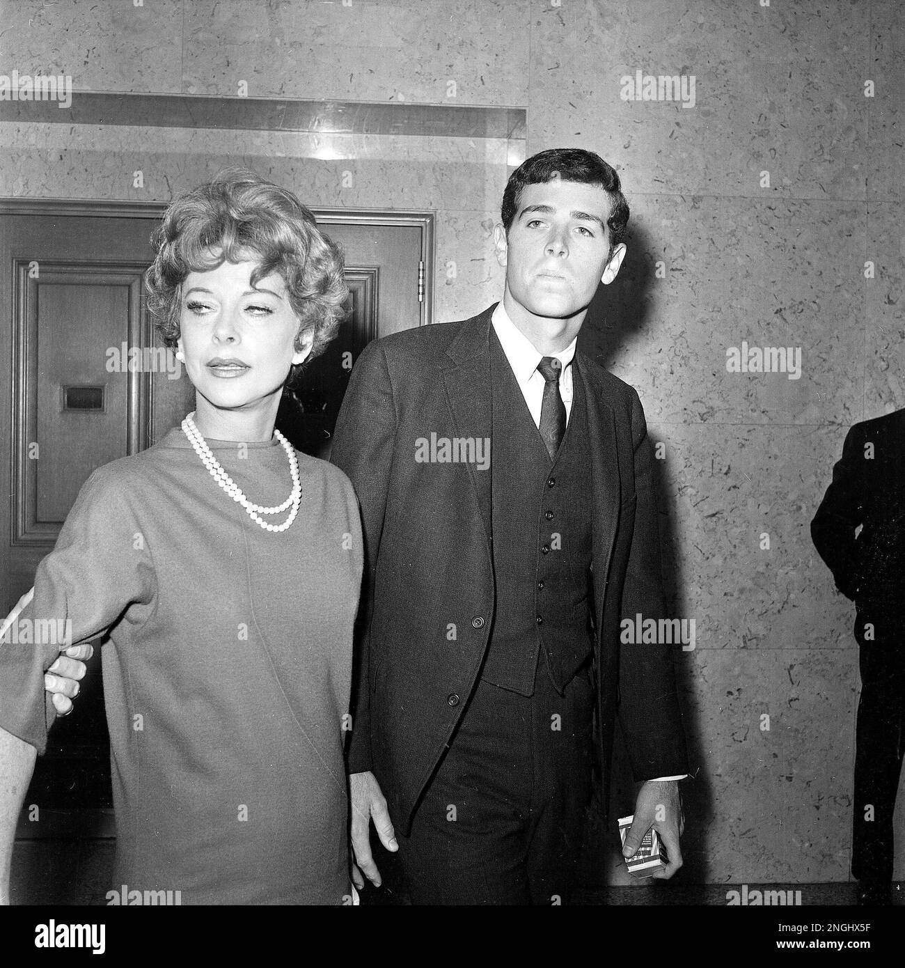 Actress Hedy Lamarr and her son Anthony Loder leave a Los Angeles ...