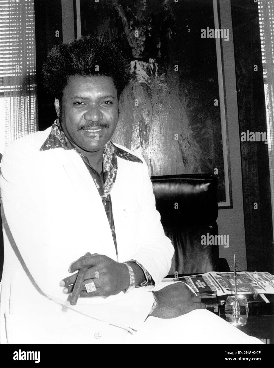 Boxing promoter Don King poses in his suite of offices in New York City ...