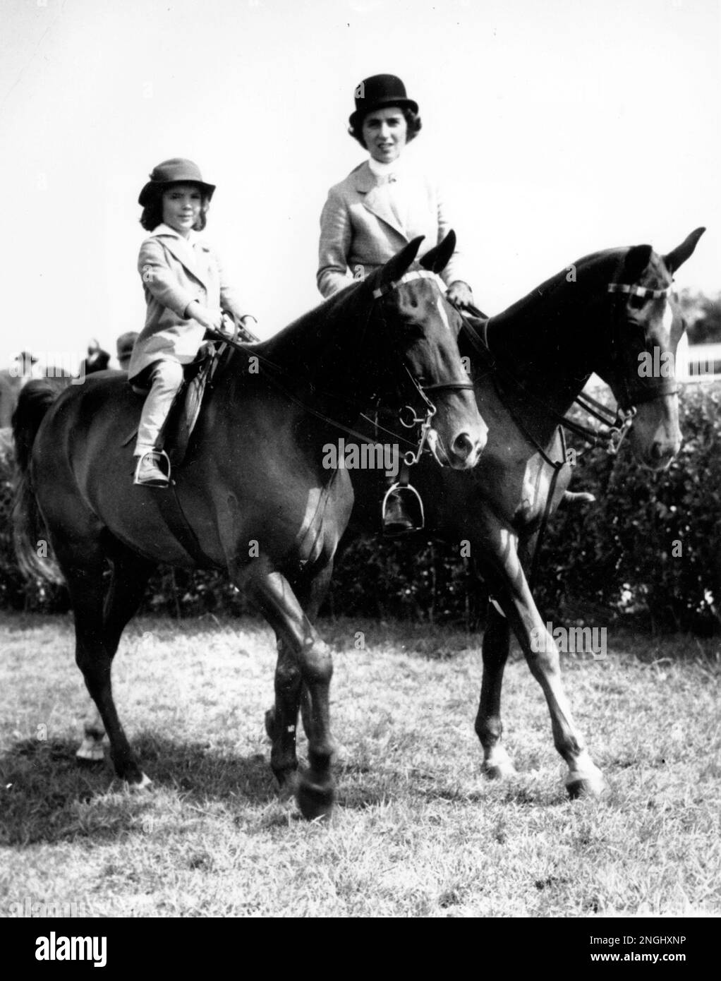 A young Jacqueline Bouvier, shown with her mother Janet Lee Bouvier in ...