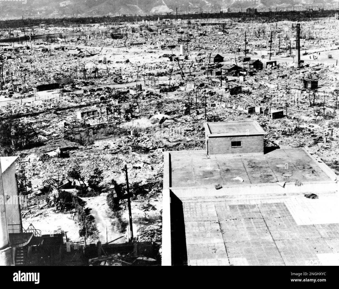This is the scene after the U.S. used the first atomic bomb in warfare ...