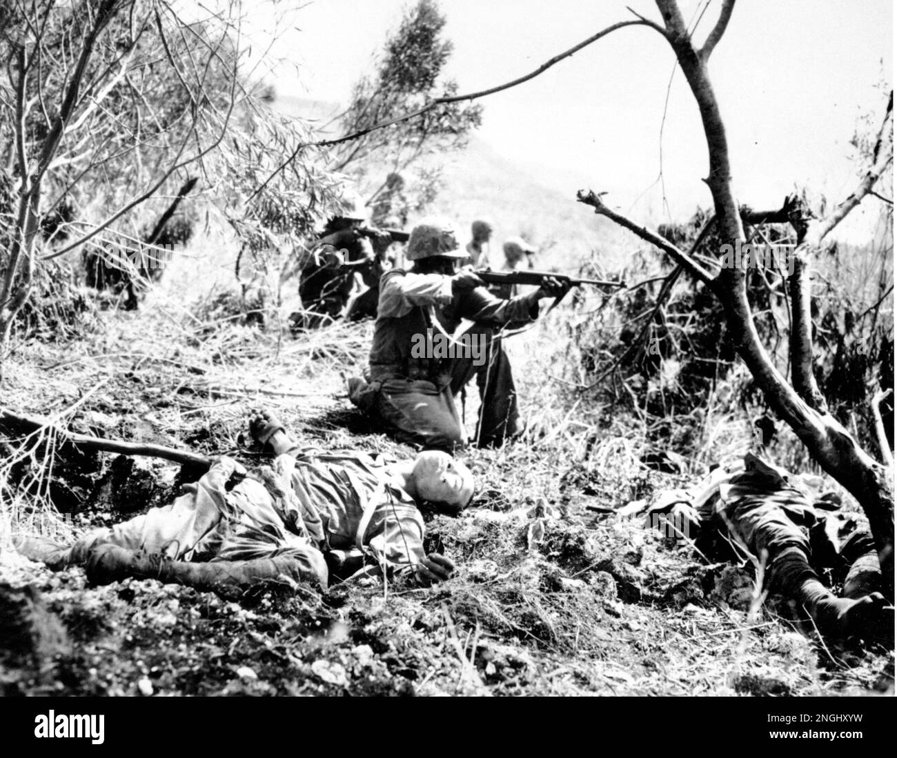 U.S. Marines of the second division continue to attack Japanese ...