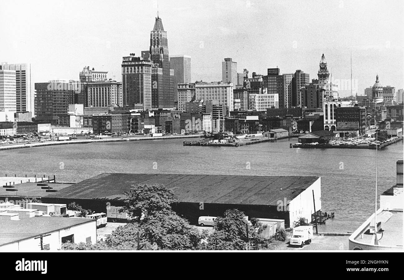 This is a photograph of Baltimore's inner harbor skyline on Aug. 31 ...
