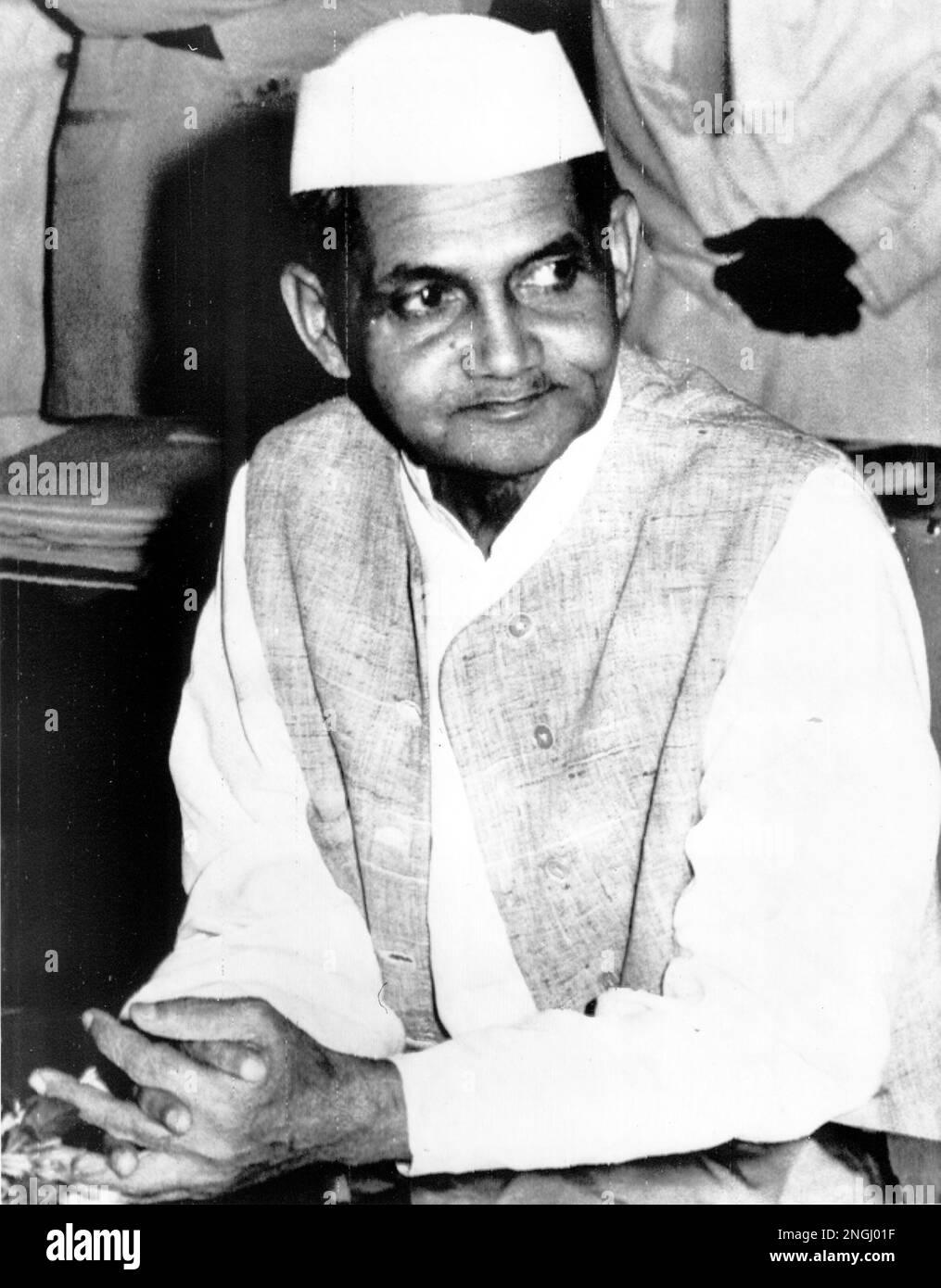 Indian Prime Minister Lal Bahadur Shastri, wearing customary cottons ...