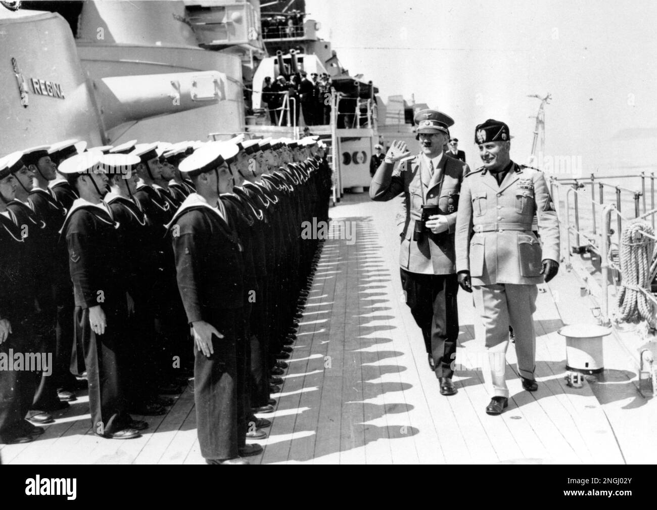 German Chancellor and Fuehrer Adolf Hitler, left, and Italian Prime ...