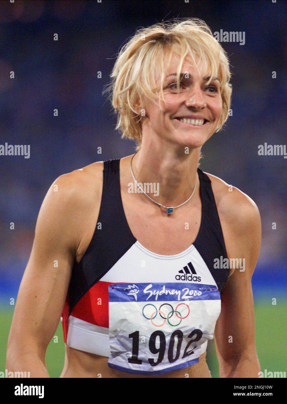 Germany's Heike Drechsler smiles after winning the gold medal in the ...