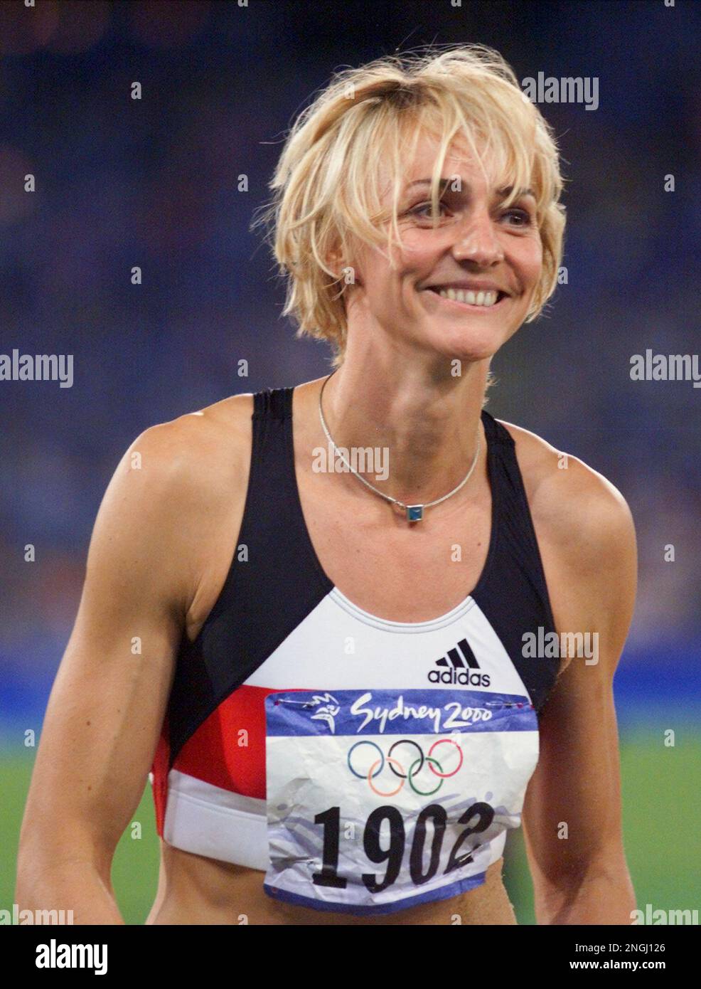 Germany's Heike Drechsler smiles after winning the gold medal in the ...