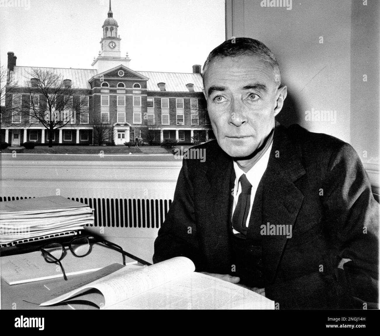 Dr. J. Robert Oppenheimer poses in his office on Dec. 5, 1958. (AP ...