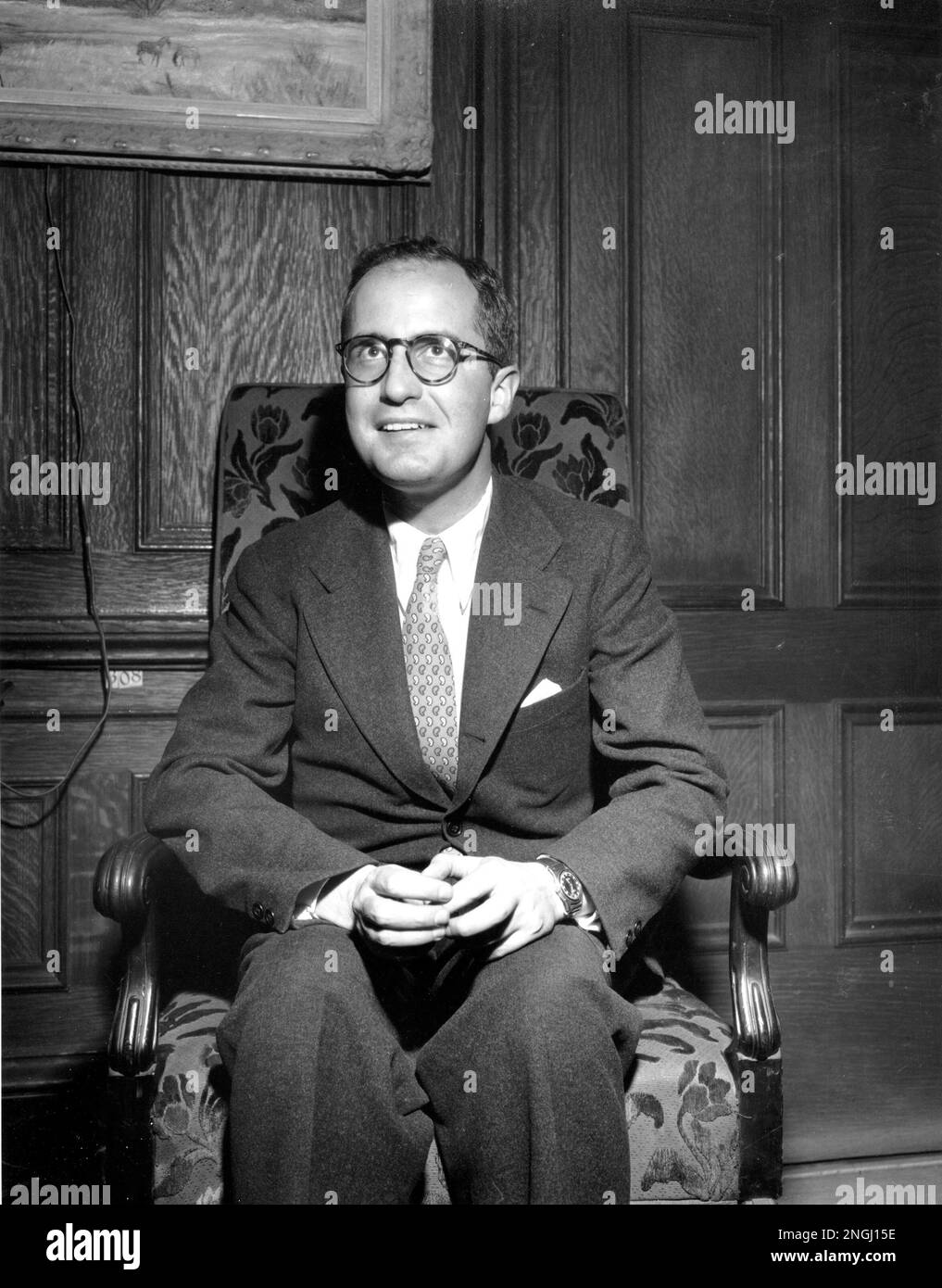 This is a 1950 photo of Kermit Roosevelt, grandson of U.S. President Theodore Roosevelt and a ...