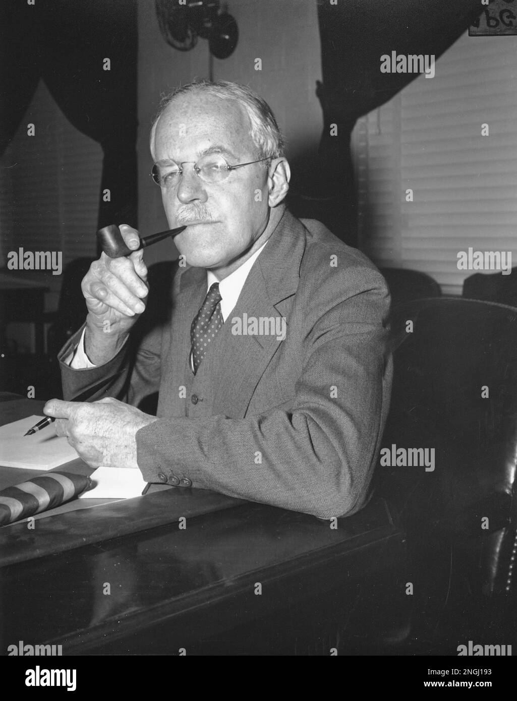 Allen W. Dulles poses at his desk in Washington, D.C. on Jan. 24, 1953 ...