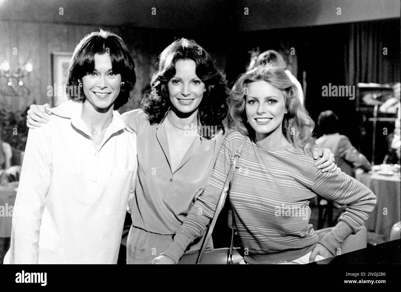 Kate Jackson, Jaclyn Smith and Cheryl Ladd, left to right, pose on the ...
