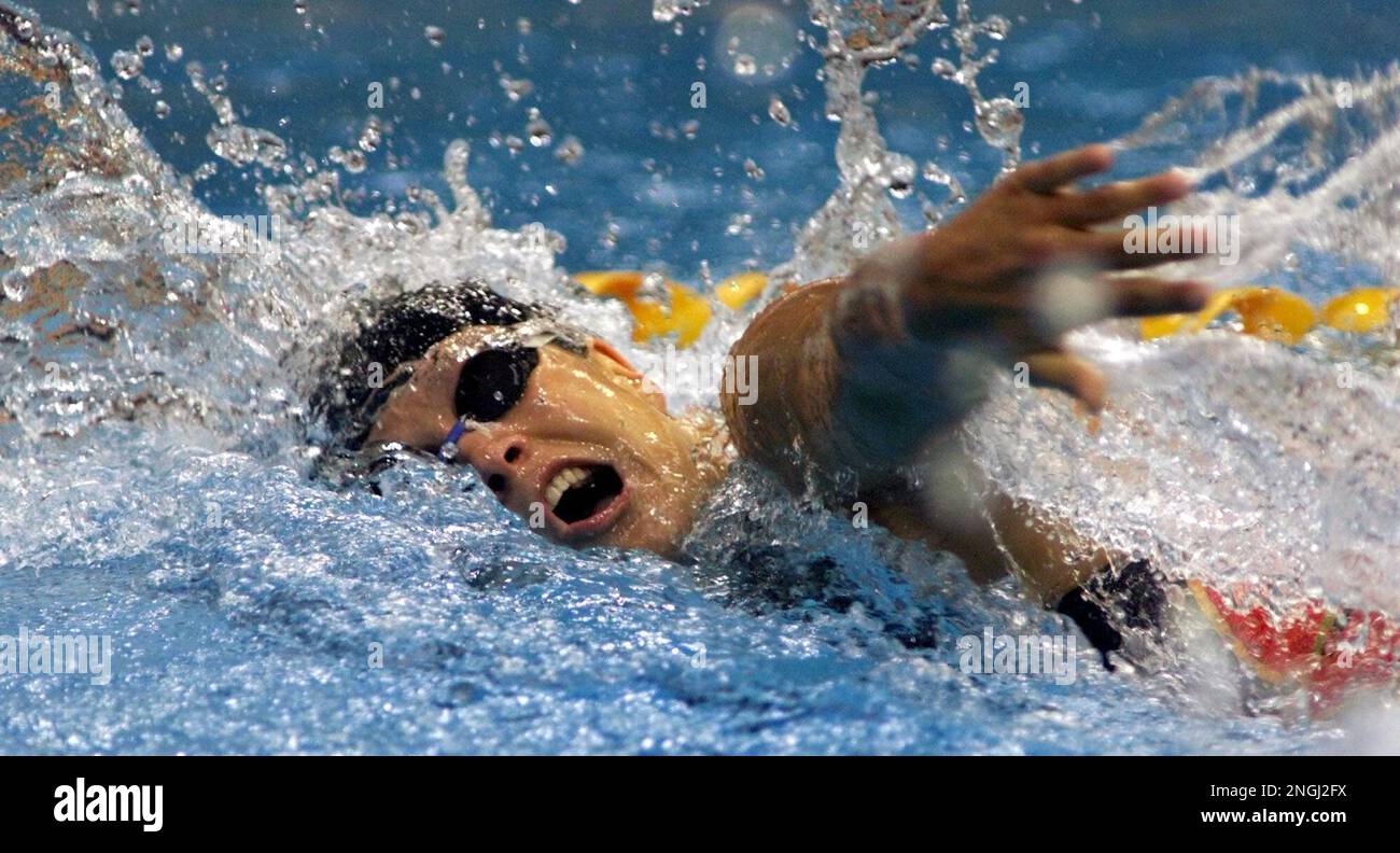 German swimmer Sandra Voelker competes in a heat of the women's 100m ...