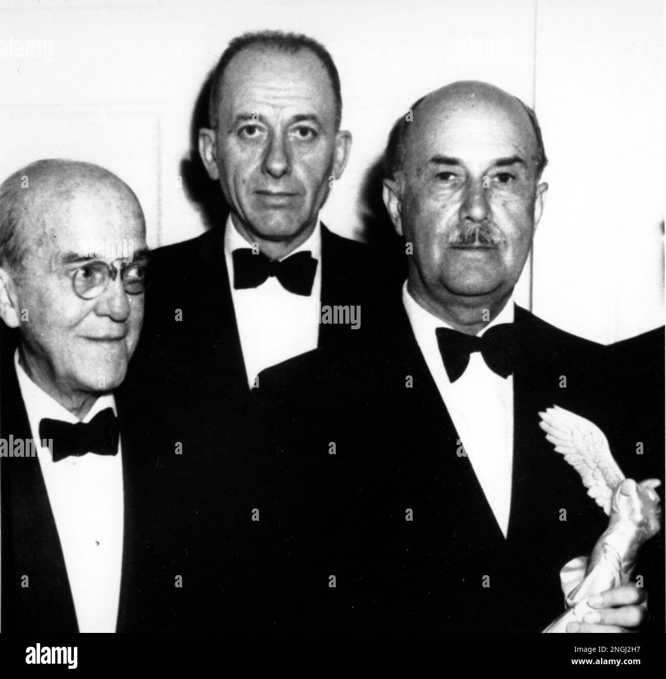 This is a 1947 photo of Dr. Oswald T. Avery, left, posing after ...