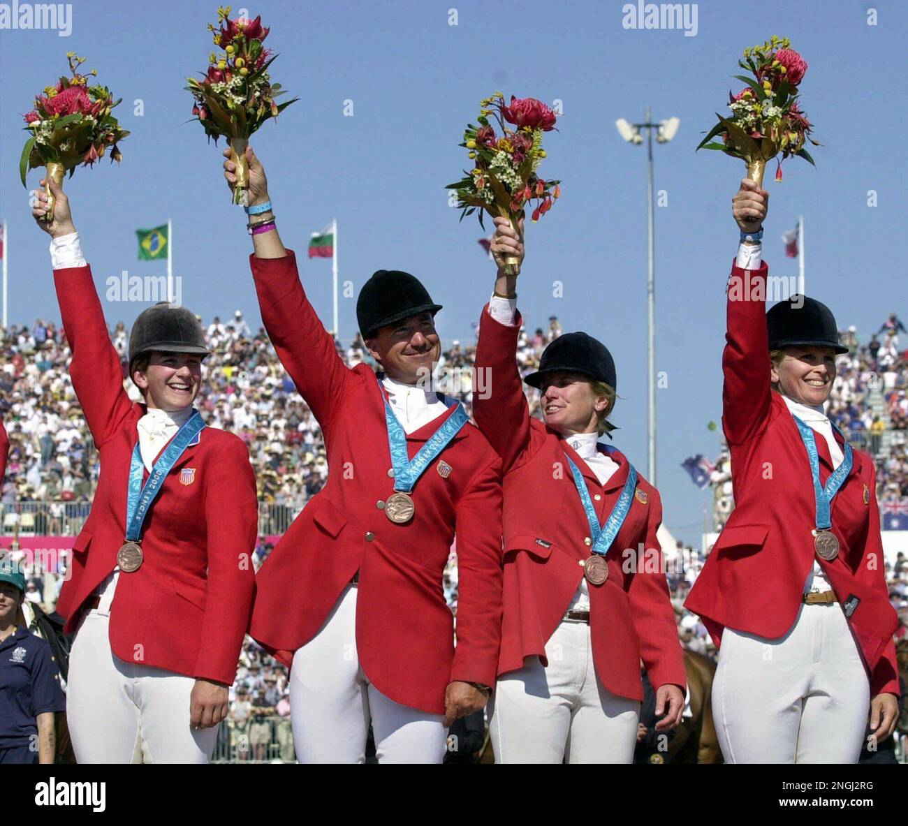 United State's Three-Day Event team, from left, Linden Wiesman, David O ...