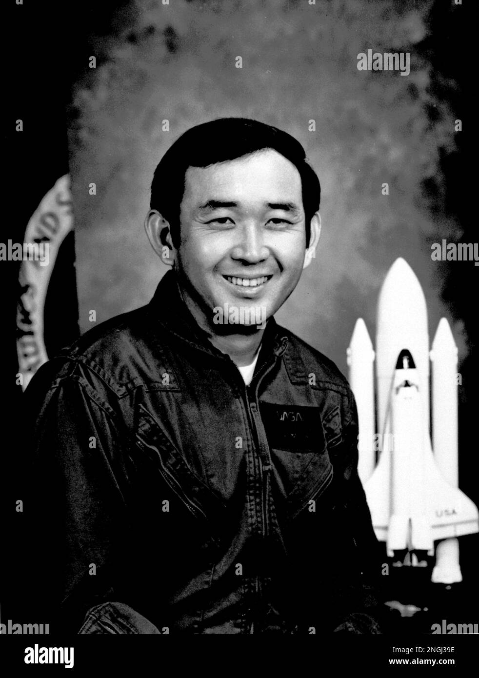 American Astronaut and Air Force officer Ellison S. Onizuka poses in ...