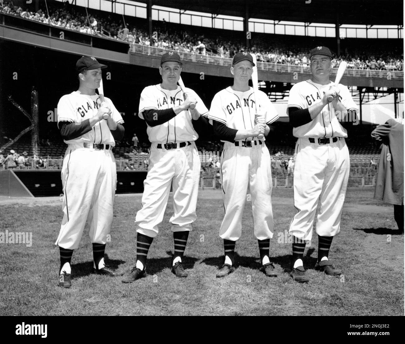 New York Giants baseball players, Willard Marshall, Walker Cooper ...