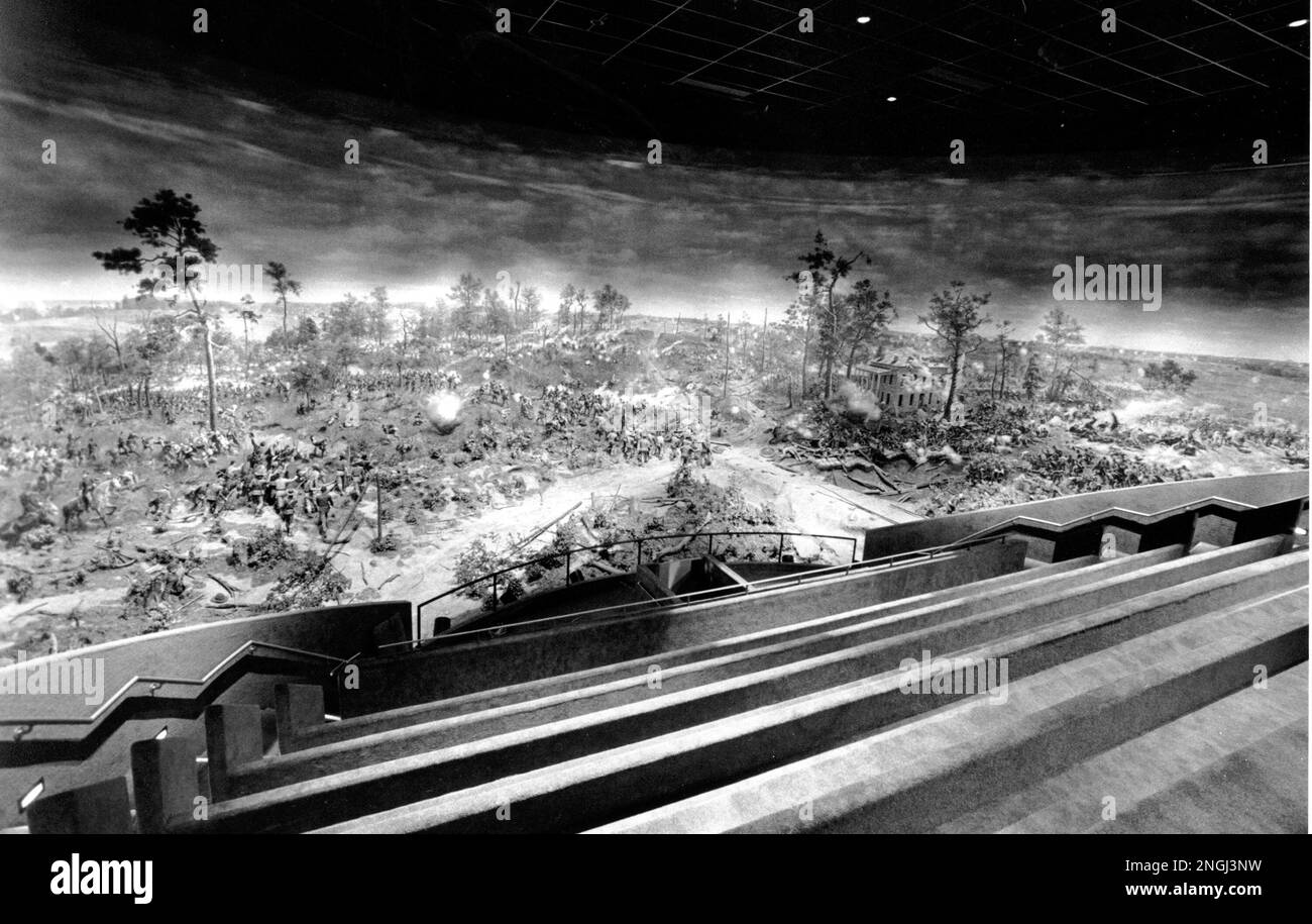 A cyclorama depicting the Battle of Atlanta from the American Civil War ...